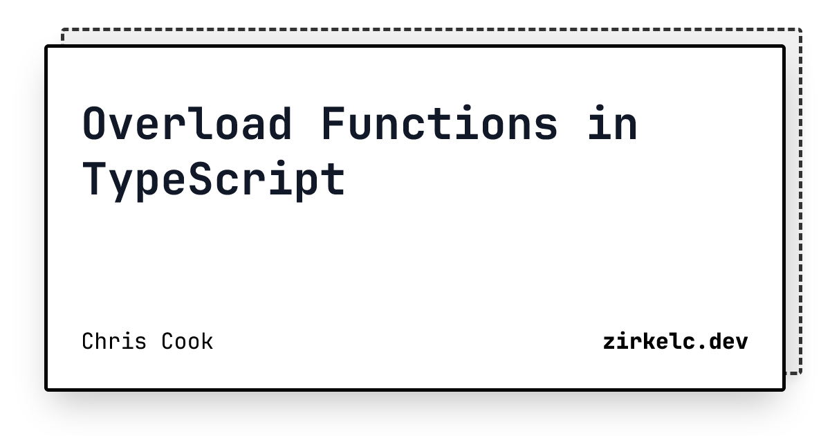 Overload Functions in TypeScript